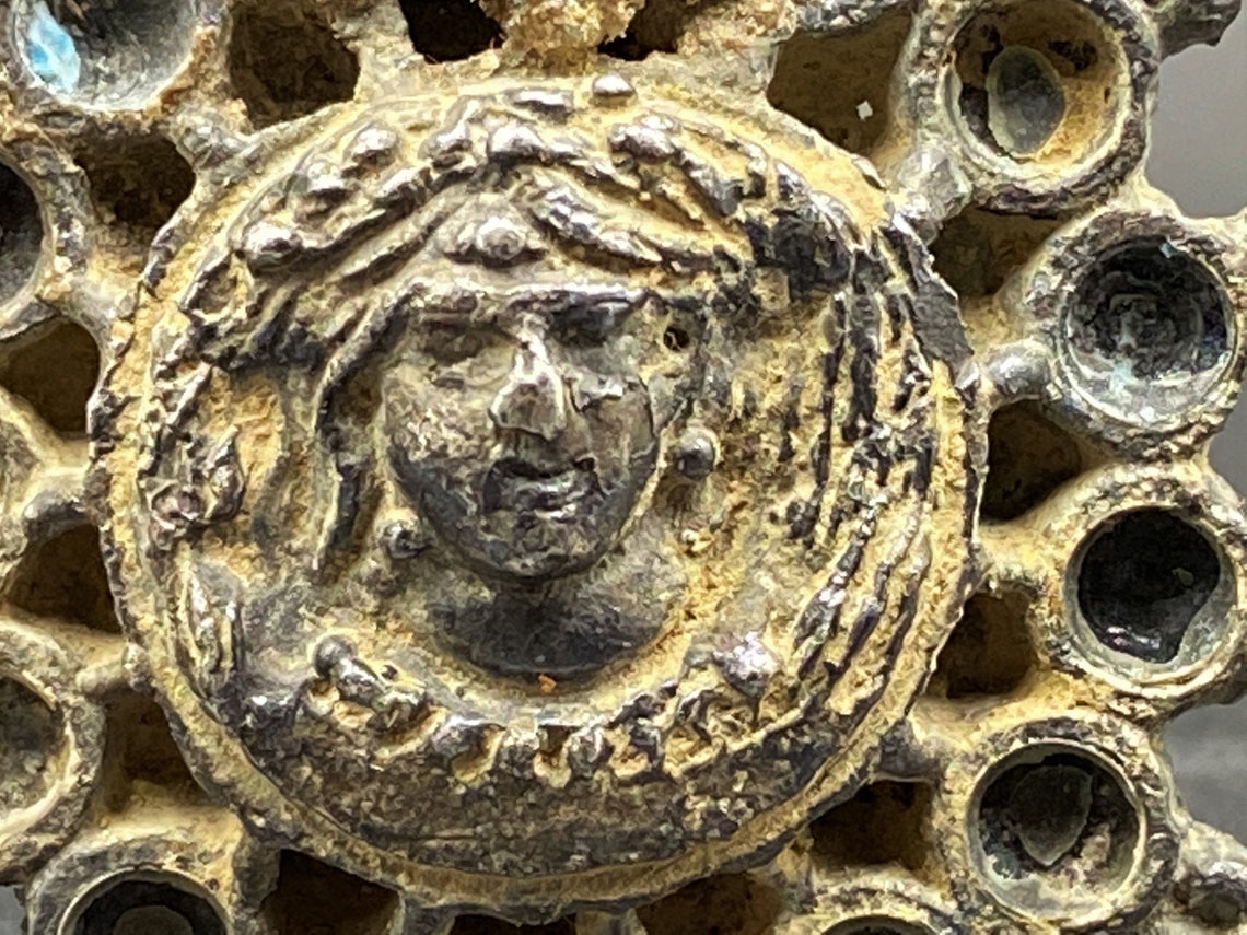 Old Ancient Antique Greco Bactrian Greek Silver Pendant | Etsy