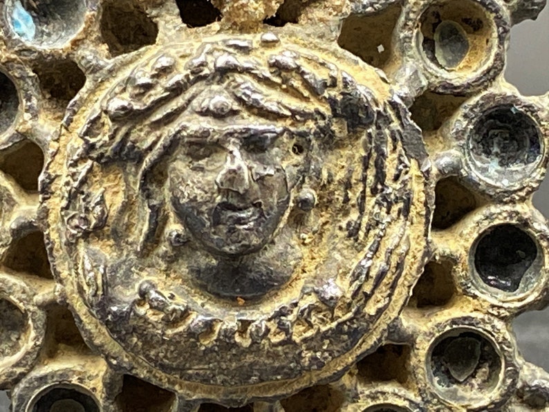 Old Ancient Antique Greco Bactrian Greek Silver Pendant - Etsy