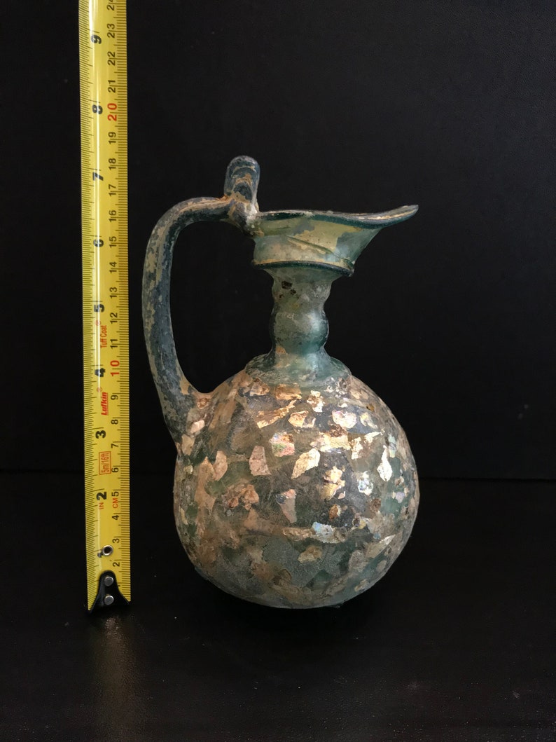 Large Ancient Roman glass Perfume Bottle Iridescent Excellent | Etsy