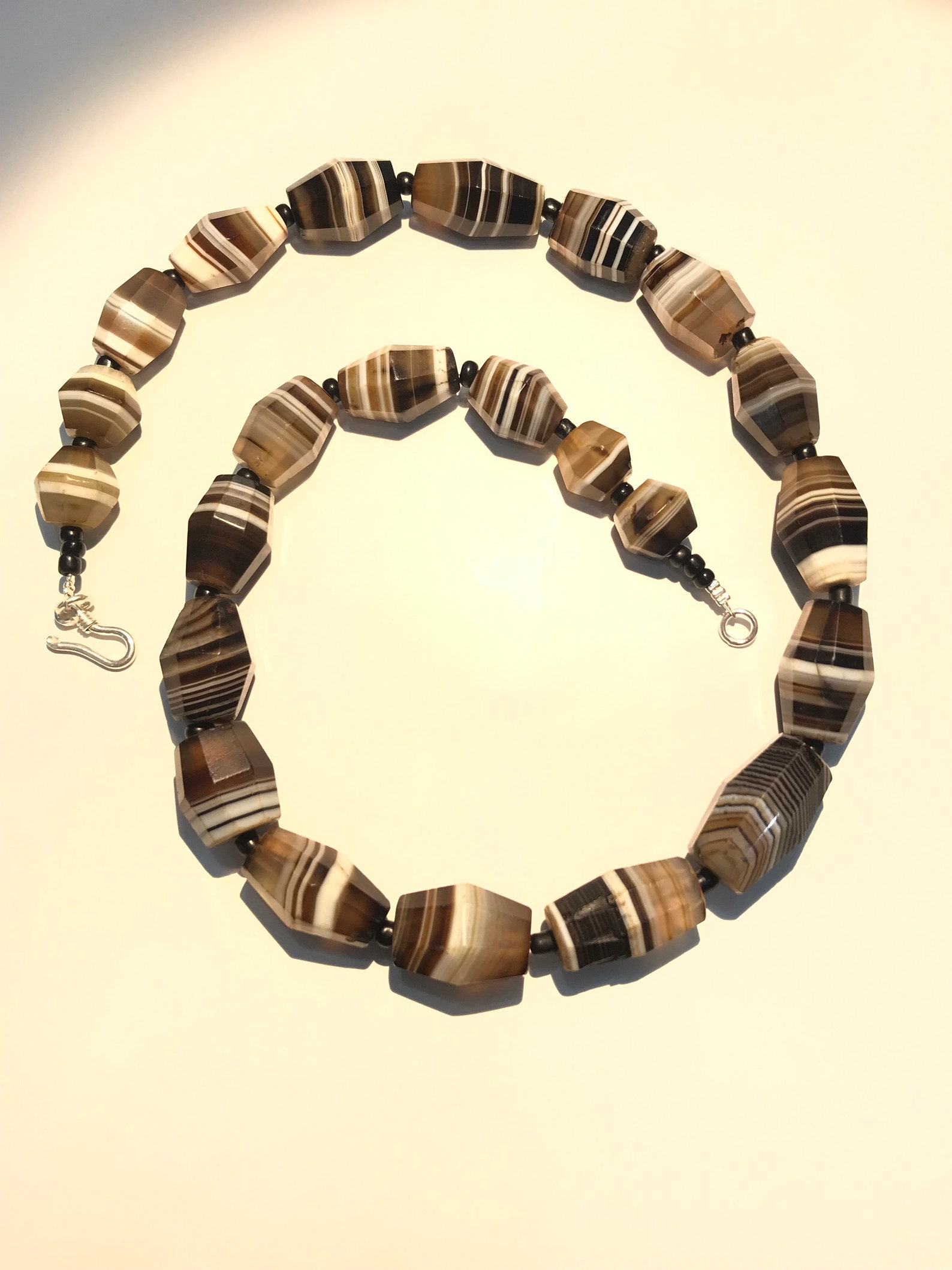 A Beautiful Antique Banded Agate Necklace Beads - Etsy