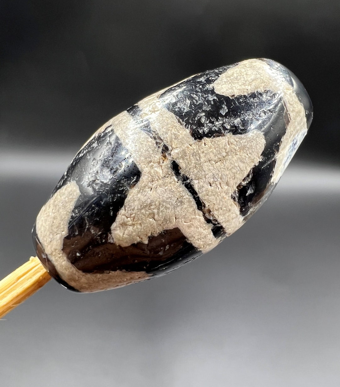 Himalayan Tibet Nepali Double Tasso Zee Dzi Agate Stone Bead - Etsy
