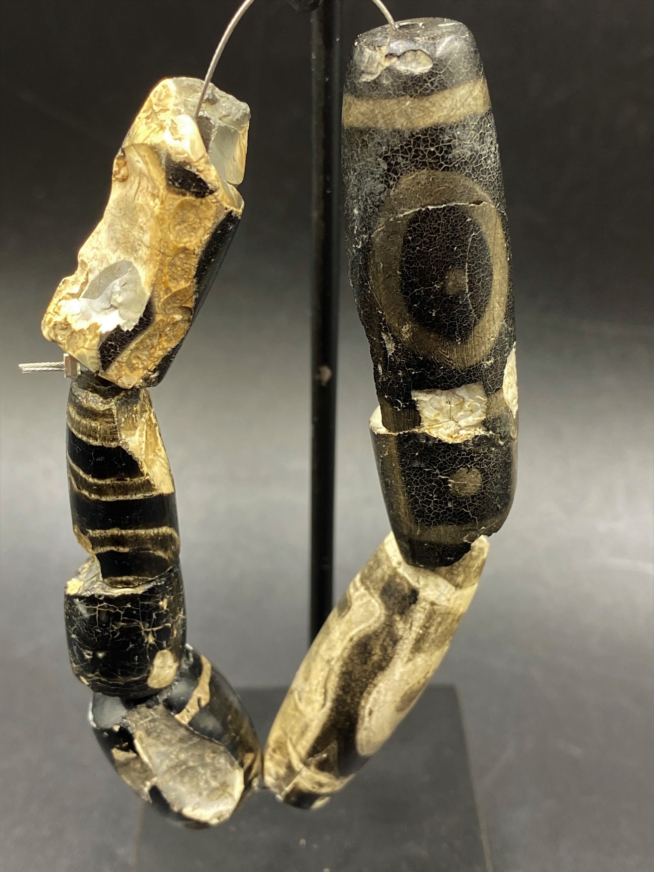 Old Ancient Antique Himalayan Tibetan Nepali Dzi Prayer Amulet Jewelry ...