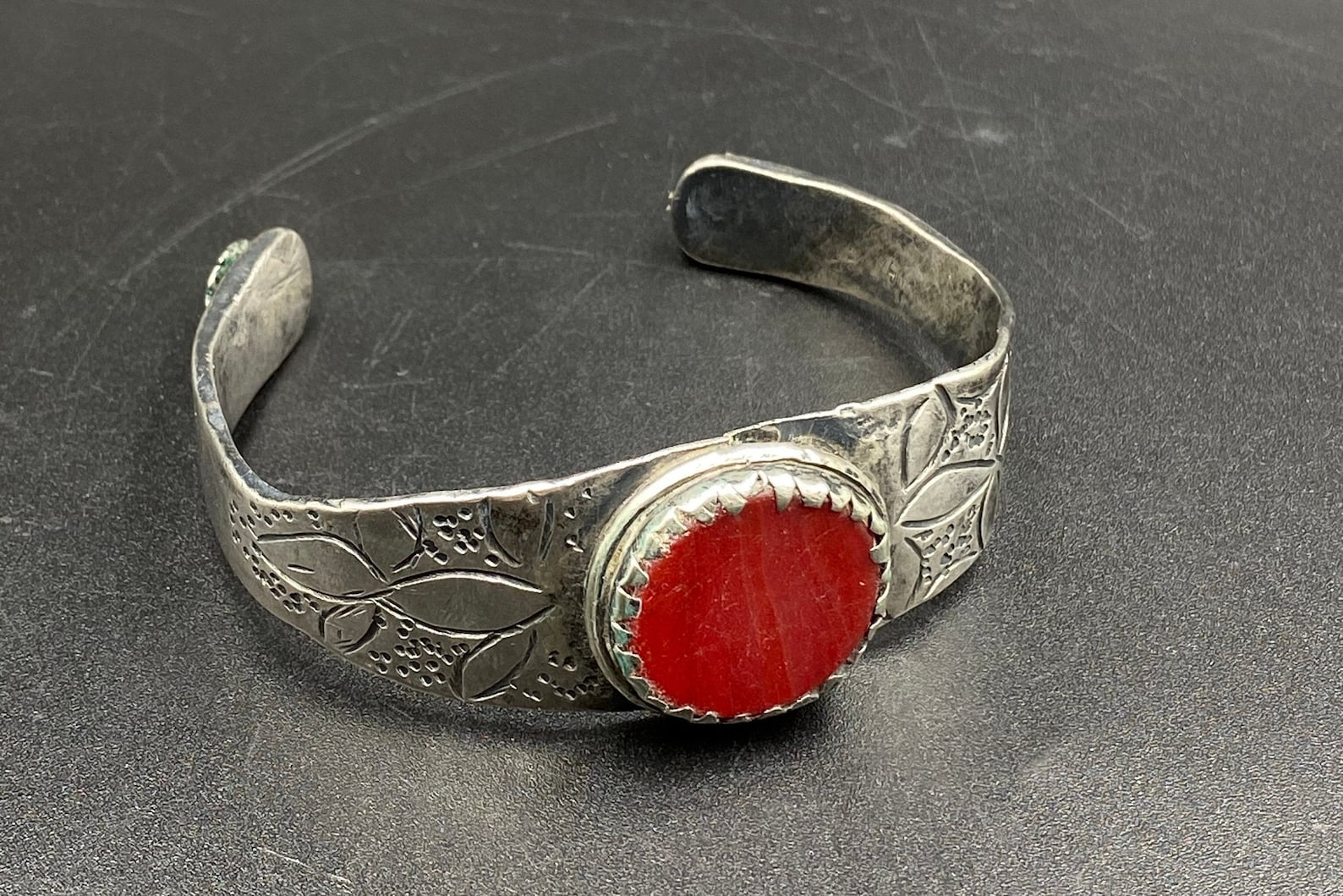 Vintage Antique Old Hand Made Silver Turkmani Bangle Bracelet Jewelry ...