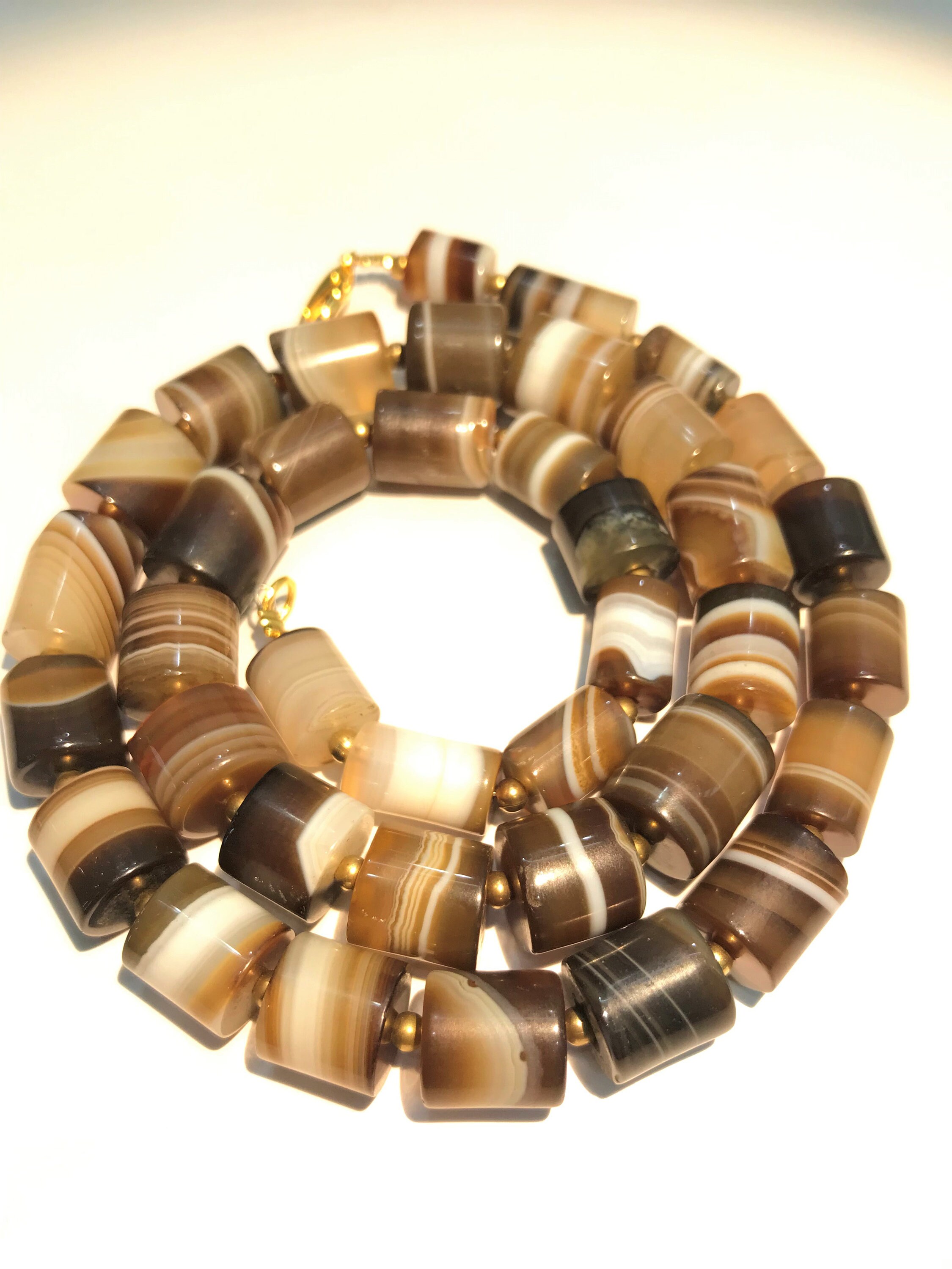 Vintage Agate Necklace, 18th Century Beads - Etsy
