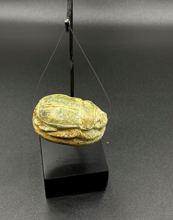 Antique Old Egyptian Scarab Engraved With Text Figure… - Gem