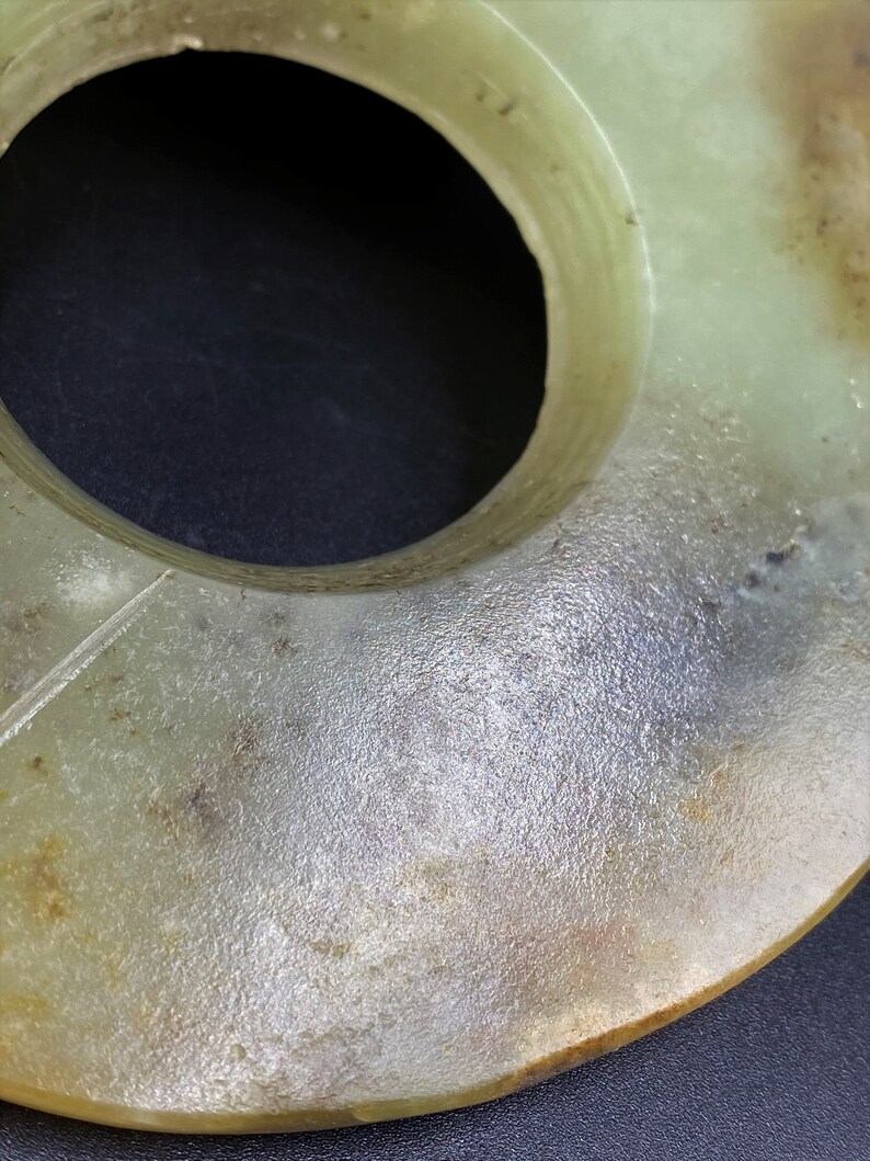 Old Chines Antique Chines Zhou Dynasty Jade Bi Disk Shape - Etsy