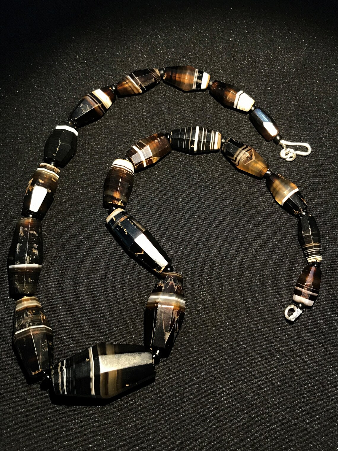 A Beautiful Antiques Banded Agate Necklace Beads | Etsy