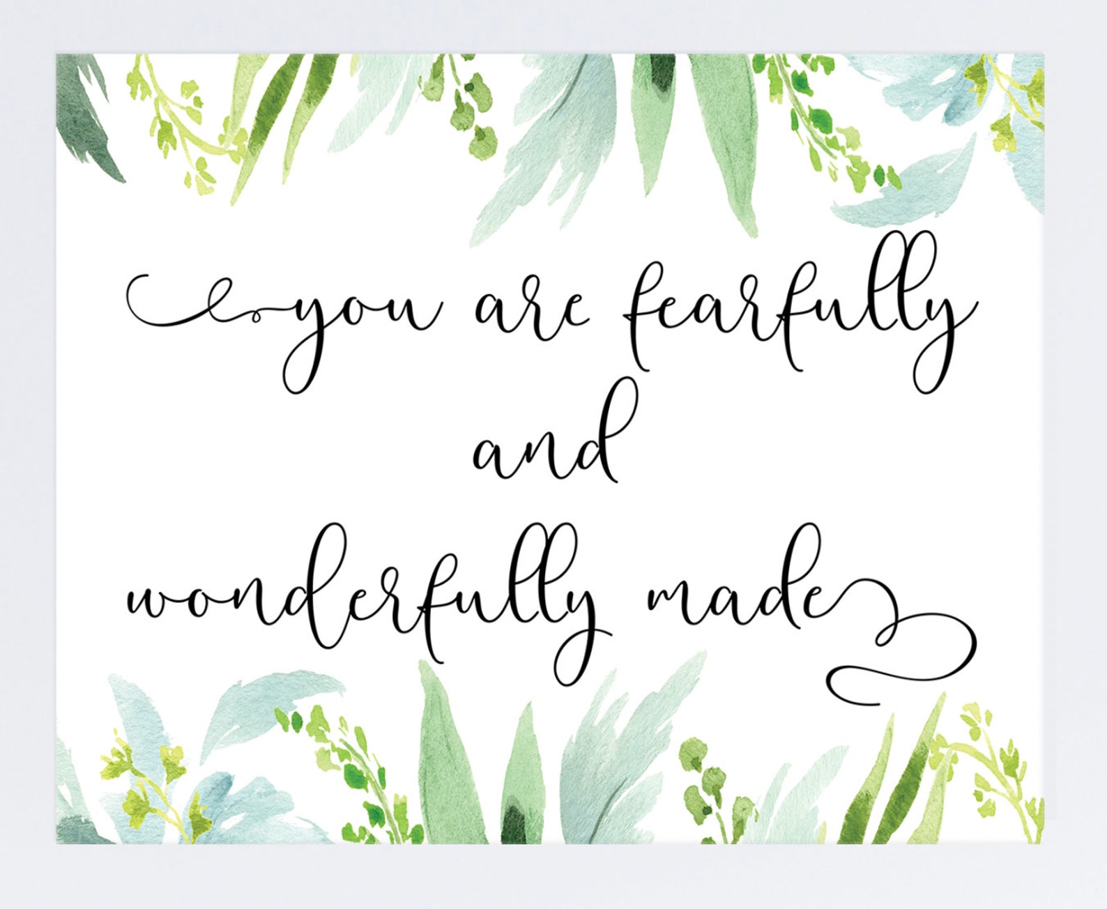 You Are Fearfully And Wonderfully Made Quote Digital Print | Etsy