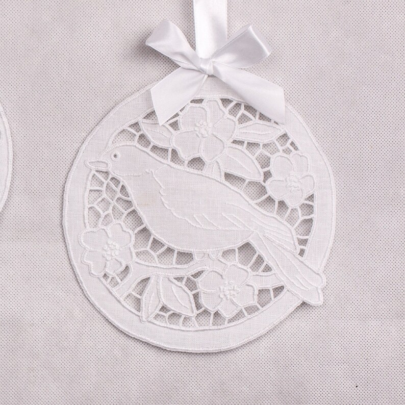 Cutwork Embroidery Kit Set of 3 BIRDS Richelieu Embroidery Richelieu ...