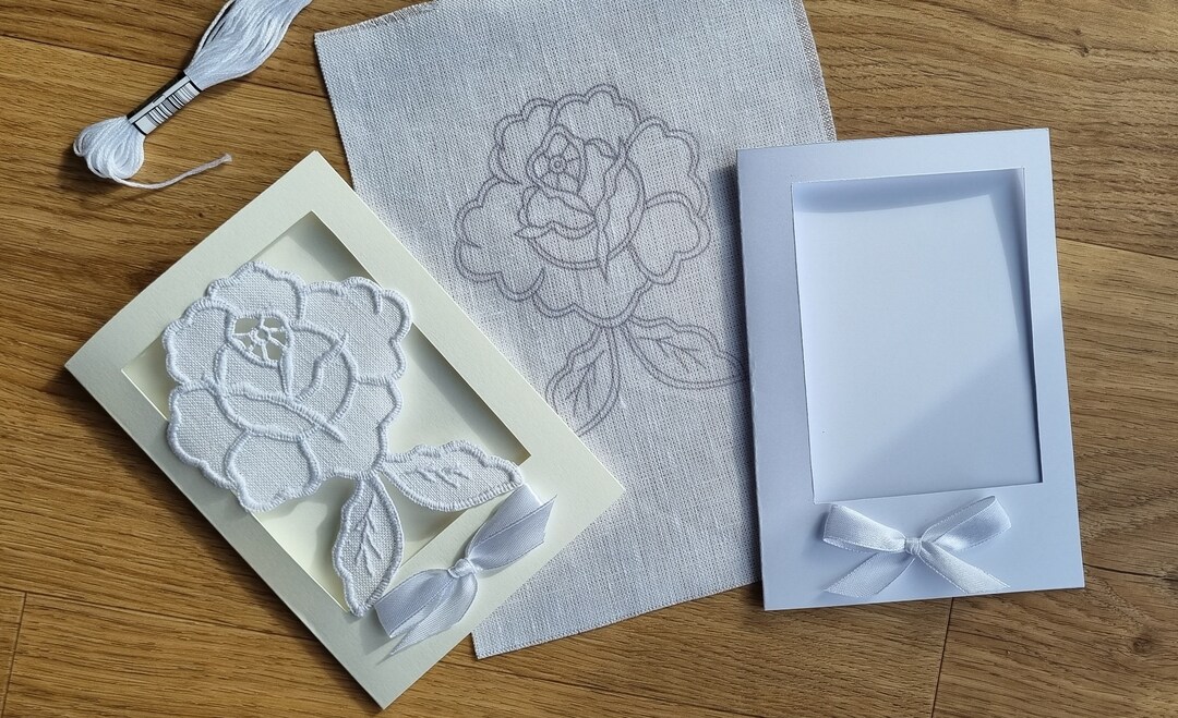 Greeting Card | Cutwork Embroidery Kit | Richelieu Embroidery | Diy ...