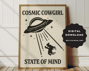 Space Cowgirl Art Print or Digital Download - Etsy