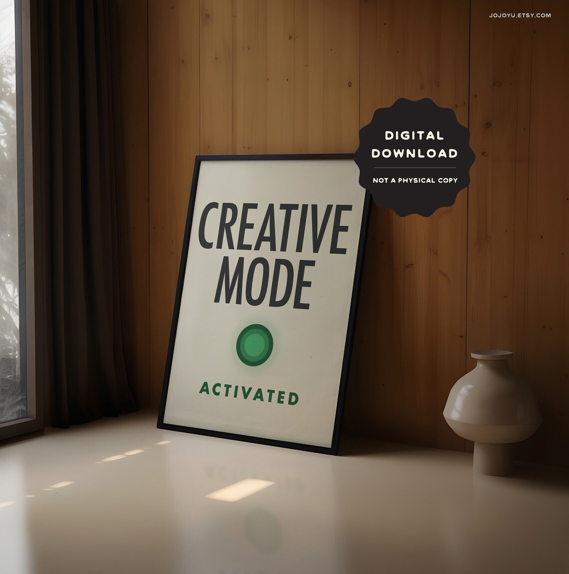Creative Mode Wall Art, Retro Creativity Motivational Poster, Home ...