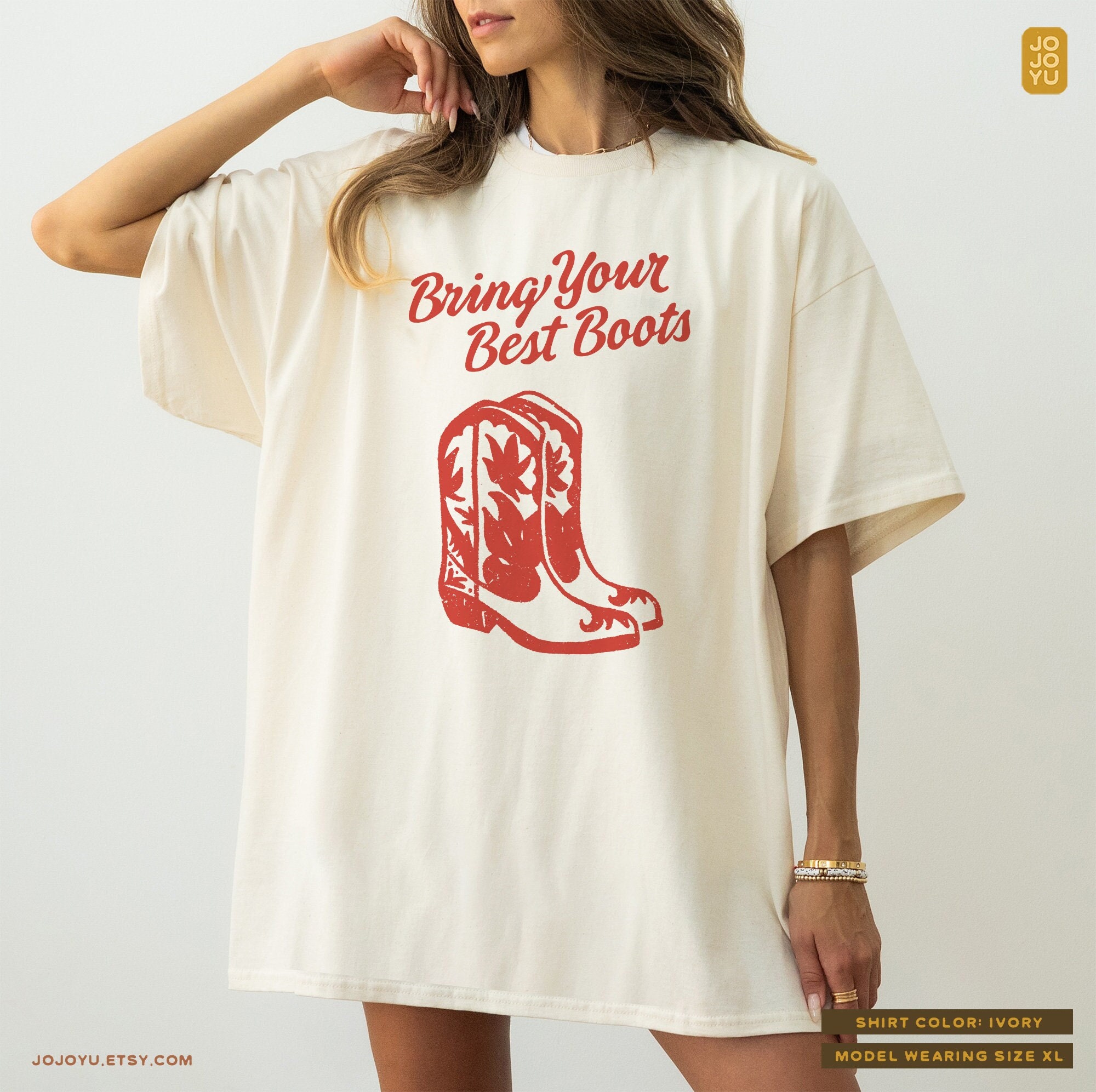 Bring Your Best Boots Comfort Colors Unisex T-shirt, Cowboy Boots Shirt ...