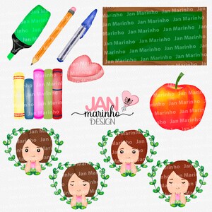 Teacher's Day Watercolor Clipart, Teacher Planner Graphics, Cute ...