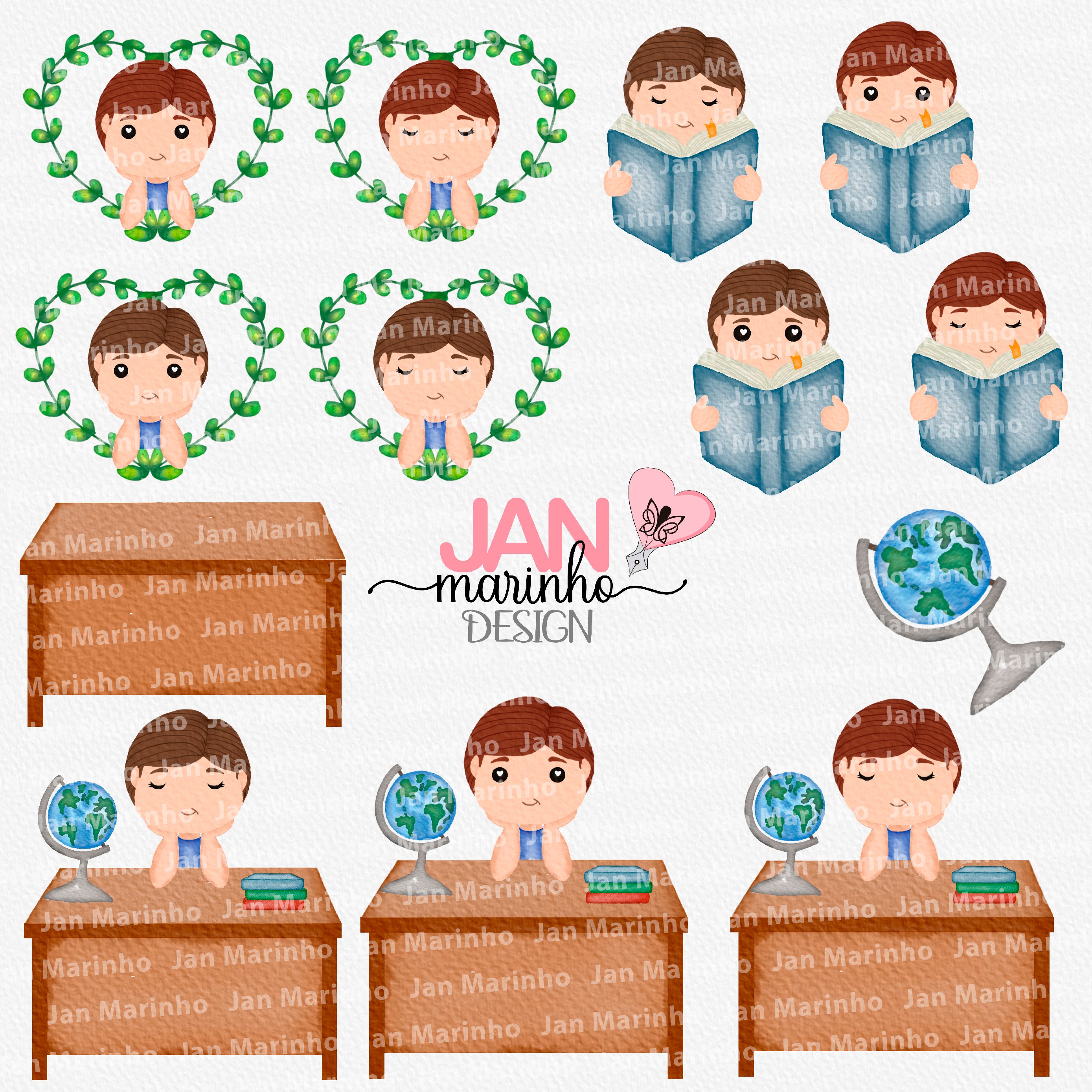 Teacher's Day Watercolor Clipart, Teacher Planner Graphics, Cute ... Teacher's Day Watercolor Clipart, Teacher Planner Graphics, Cute ...