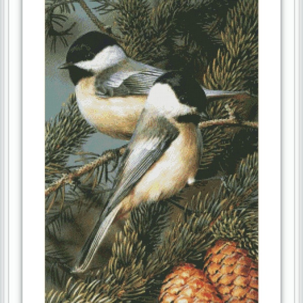 Chickadee Cross Stitch Pattern - Etsy