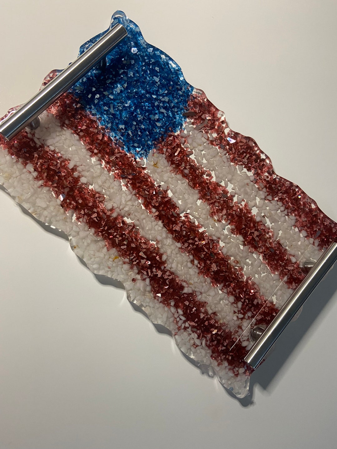 American Flag Rectangle Resin Tray - Etsy