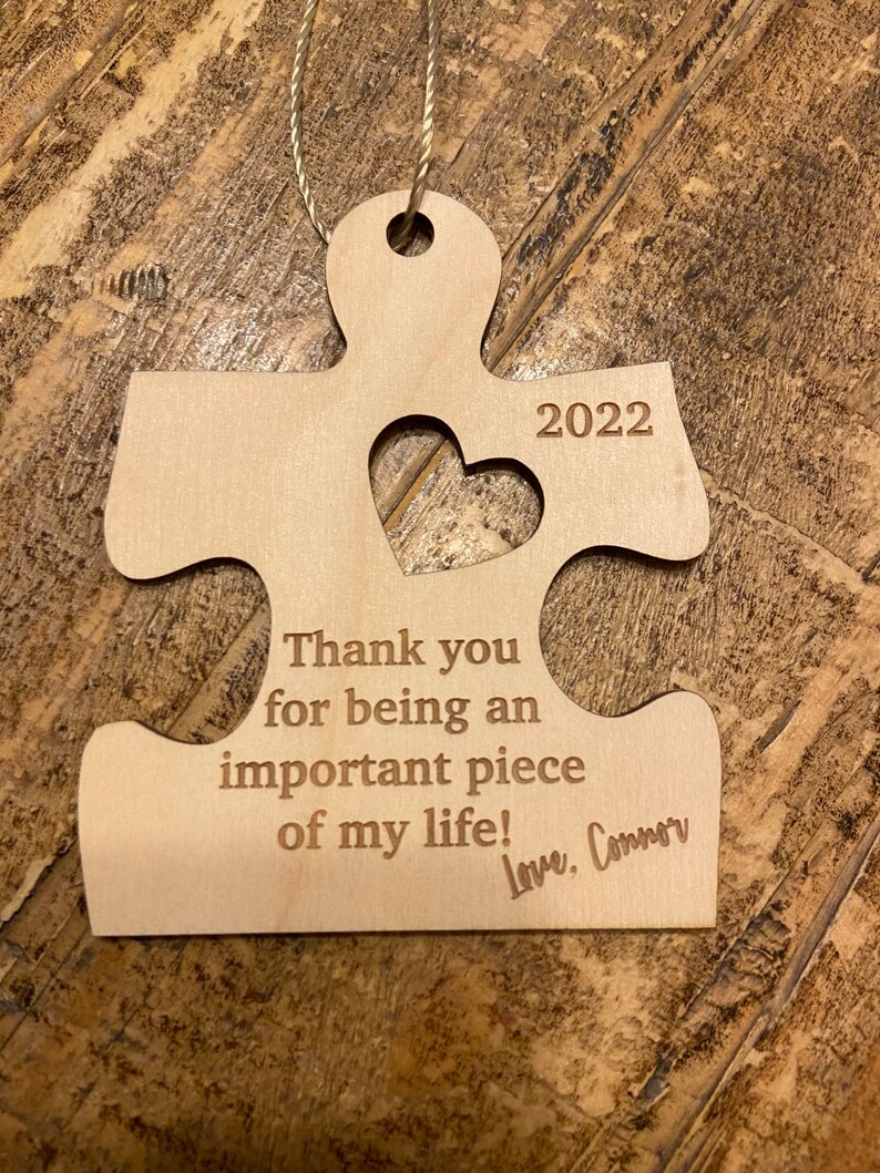 Puzzle Piece Thank You for Being Important Piece of My Life - Etsy