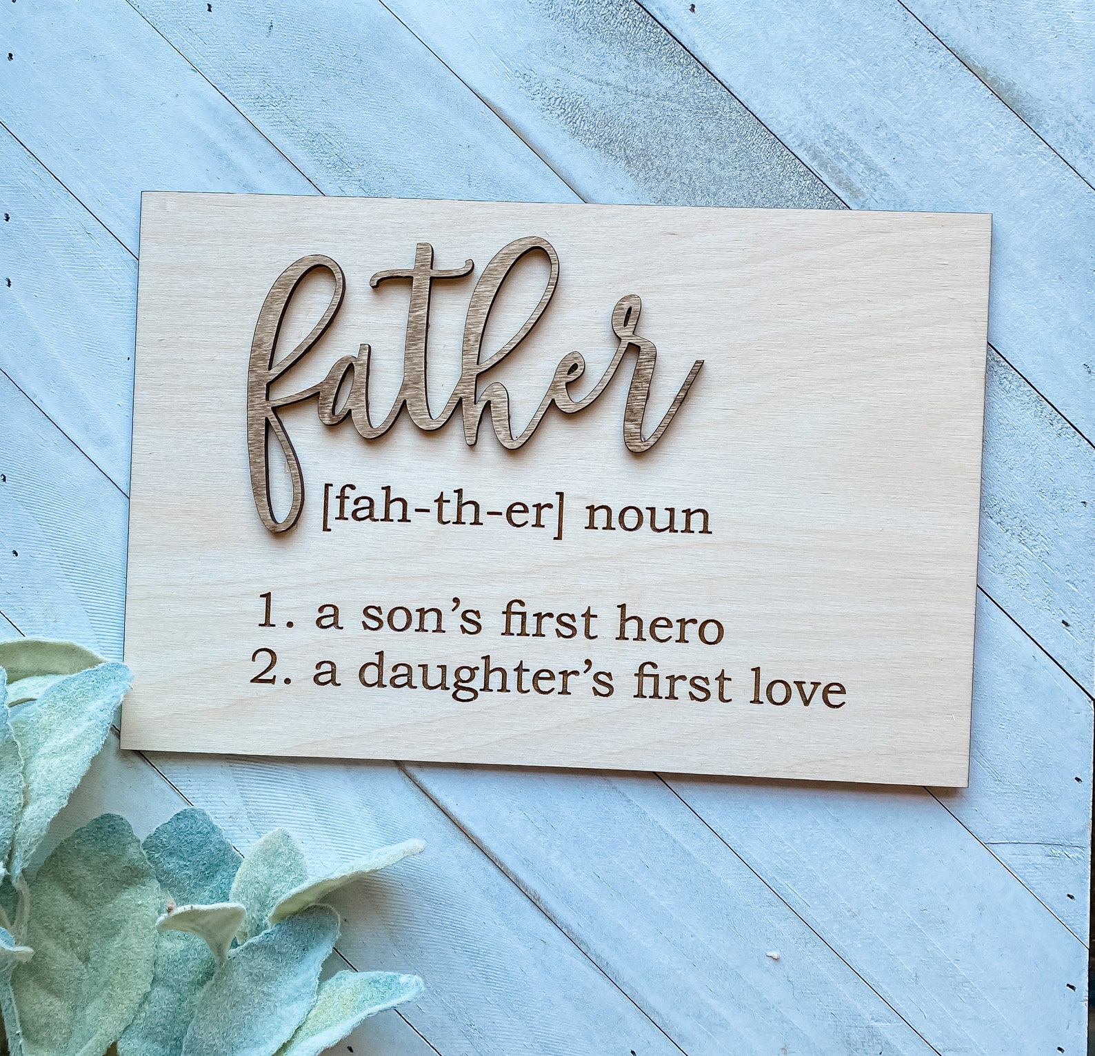 Father Definition Wood Sign - Etsy