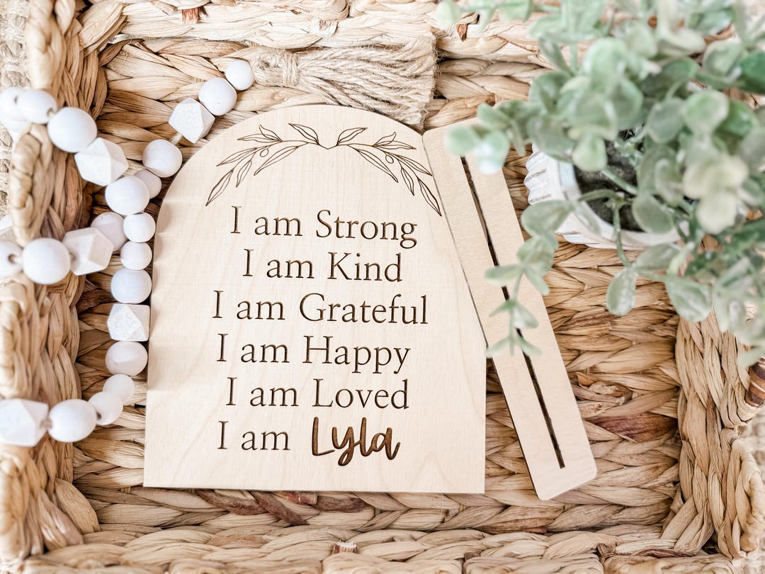 Children's Affirmation Sign With Name - Etsy
