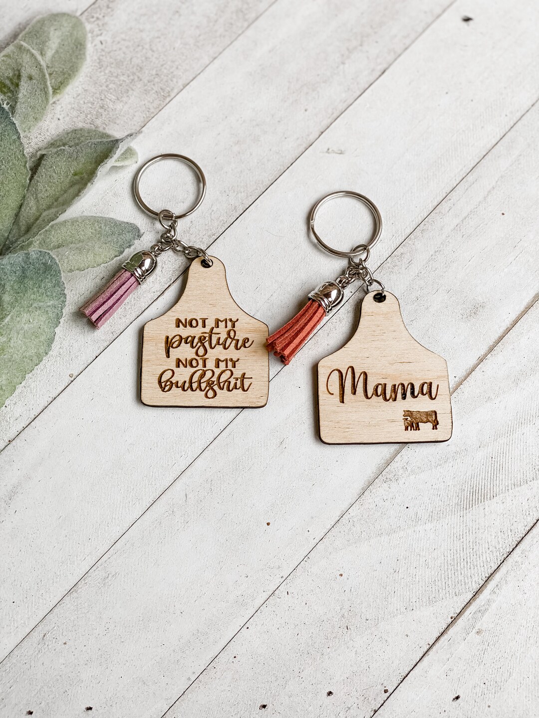 Cow Keychains - Etsy