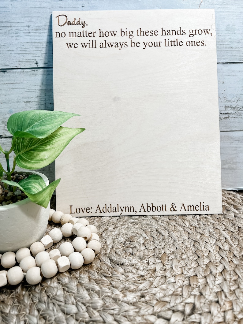 Best Dad Hands Sign - Etsy