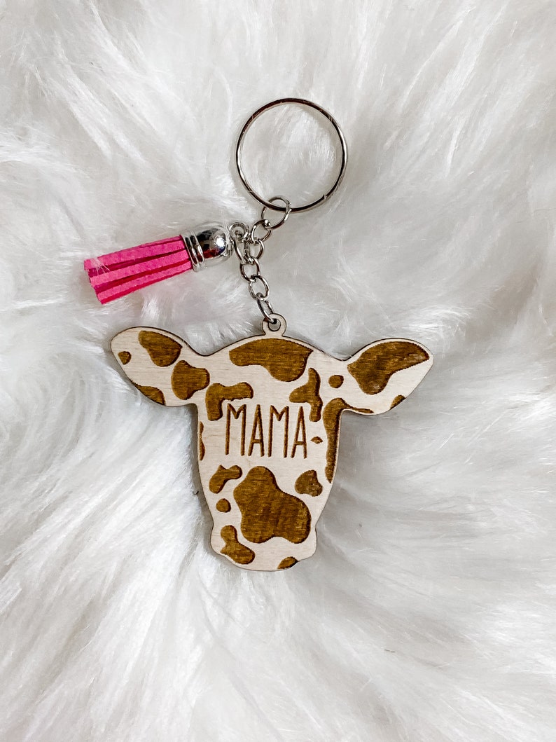 Cow Keychain - Etsy