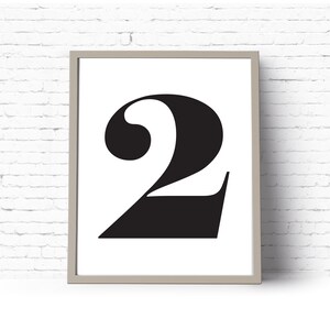 Instant Download Printable Art. Two Art Print. 2 Sign. Number Sign ...