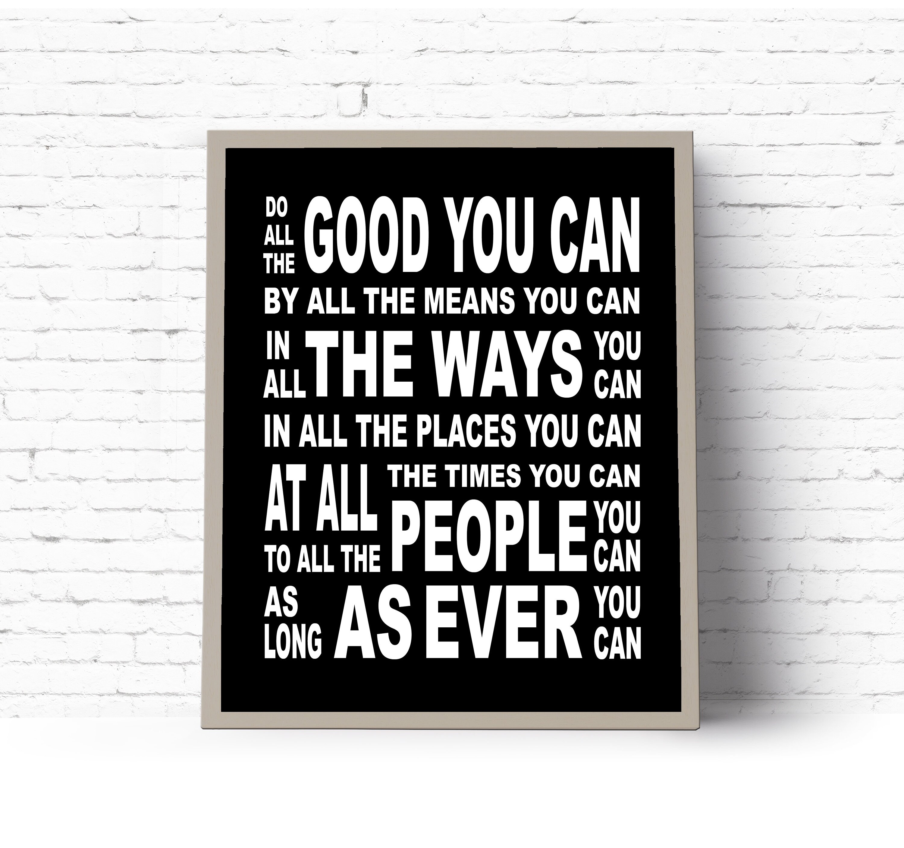 Instant Download Printable Art. Do All the Good You Can Print. - Etsy
