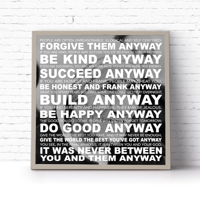 Be Kind Anyway - Etsy