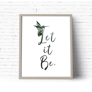 Instant Download Printable Art. Let It Be. the Beatles Lyrics Art Print ...