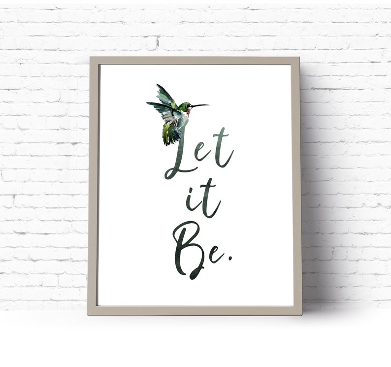 Instant Download Printable Art. Let It Be. the Beatles Lyrics - Etsy