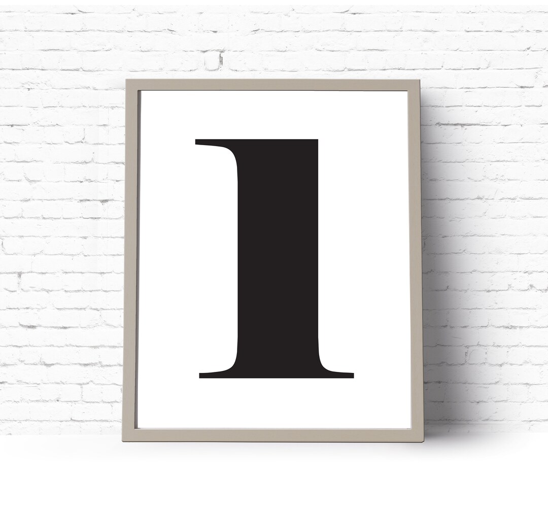 Instant Download Printable Art. Number One Art Print. 1 Sign. Number ...