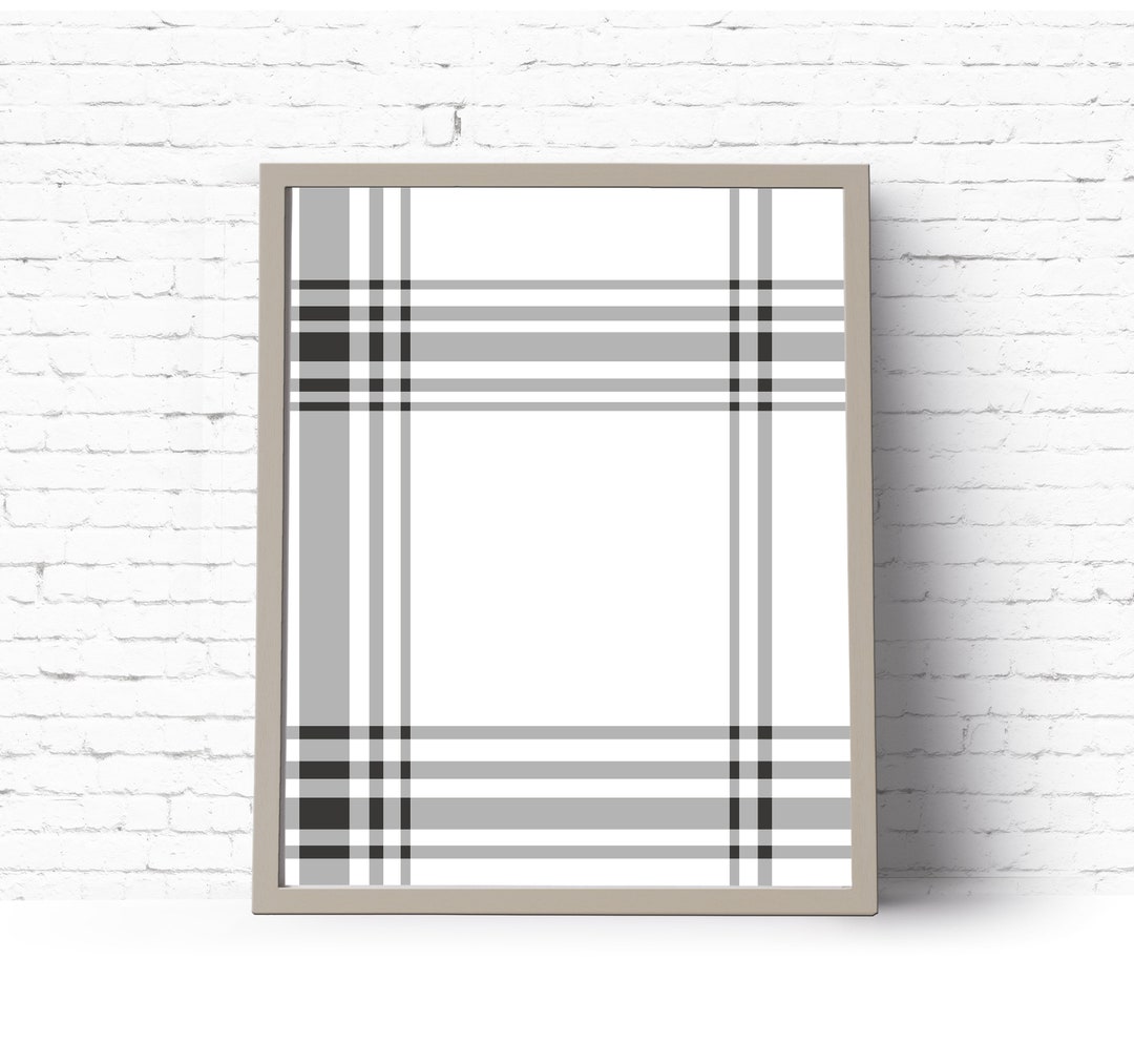 Instant Download Printable Art. Gray Plaid Art Print. Plaid Wallpaper ...