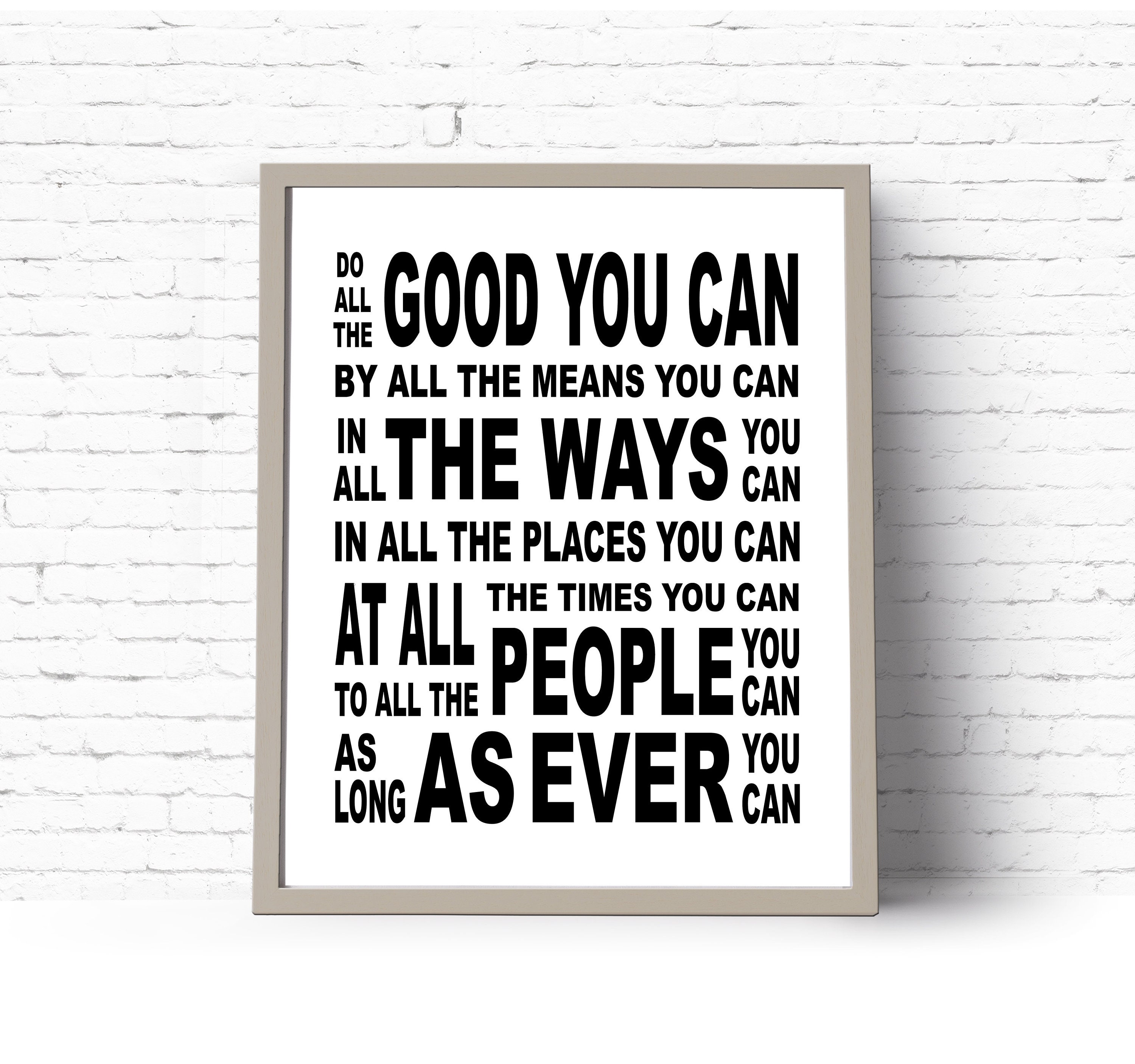 Instant Download Printable Art. Do All the Good You Can Print. - Etsy