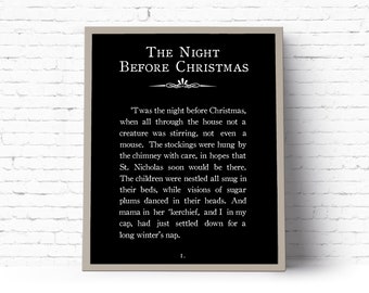 The Night Before Christmas Printable Christmas Sign Book - Etsy