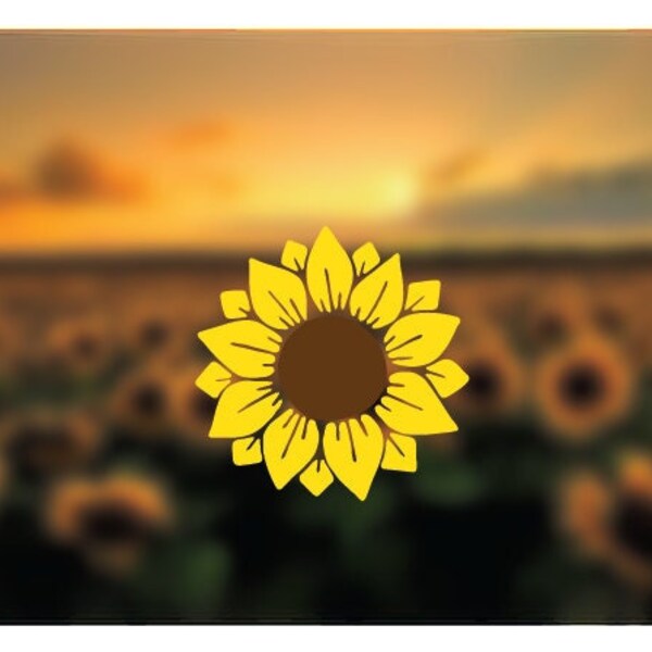 Sunflower Decal - Etsy