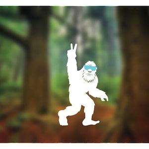 Bigfoot Decal Bigfoot Peace Sign Decal Sasquatch Decal - Etsy