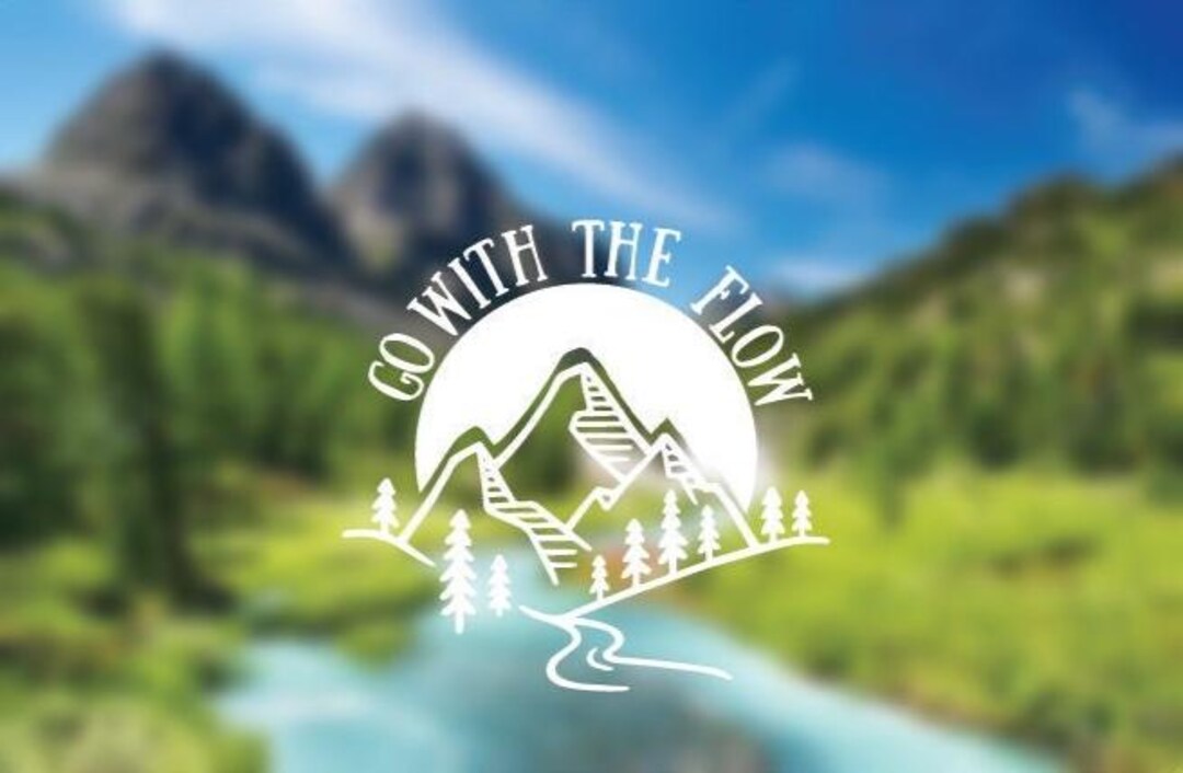 Go With the Flow Decal | White Vinyl Sticker - Etsy