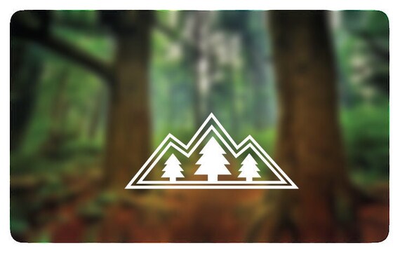 Mountain Decal Mountain Sticker Tree Mountain Decal Yeti - Etsy