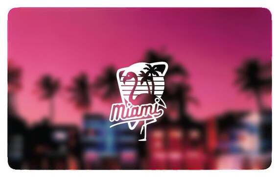 Miami Decal Flamingo Decal Retro 90s Decal - Etsy