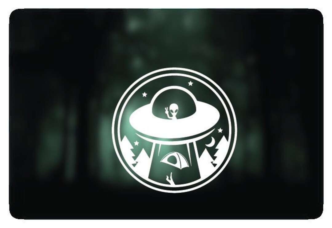 UFO Decal | Alien Decal | Spaceship Sticker | Camping Tent Decal - Etsy