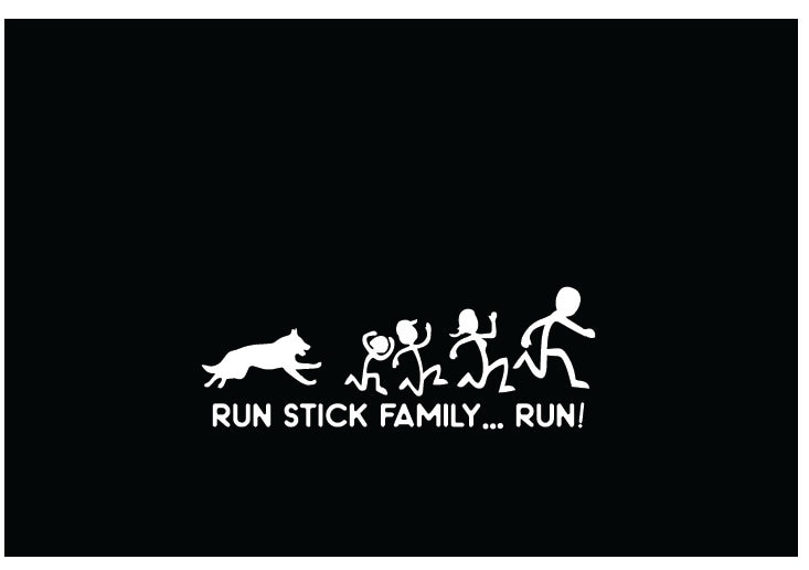 Run Stick Family Decal Family Decal Car Decal - Etsy