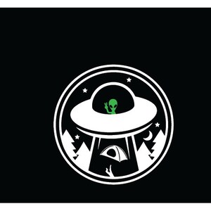 UFO Decal | Alien Decal | Spaceship Sticker | Camping Tent Decal - Etsy