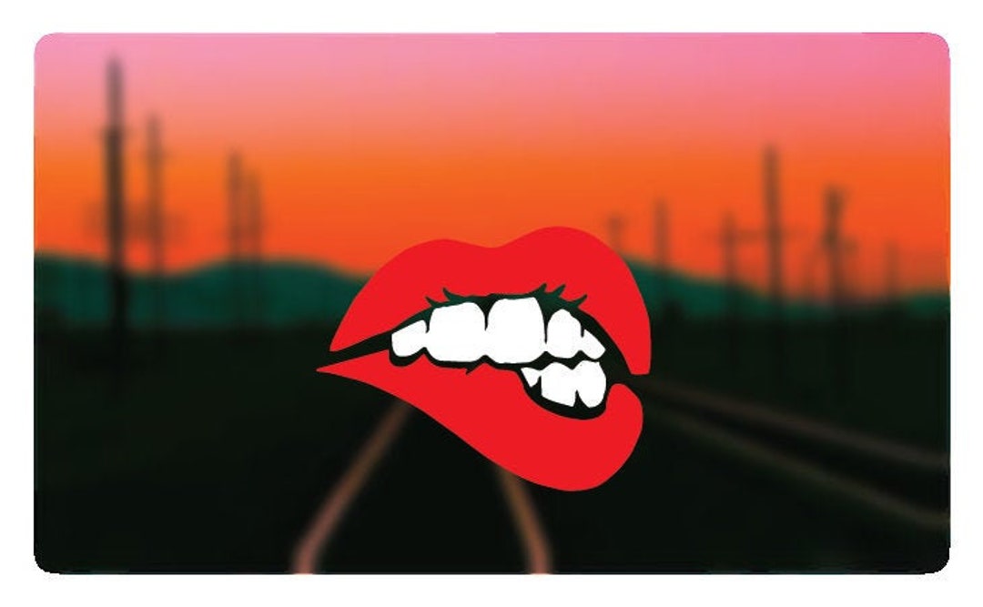 Lips Decal | Lips Sticker | Biting Lips | Red Lips - Etsy