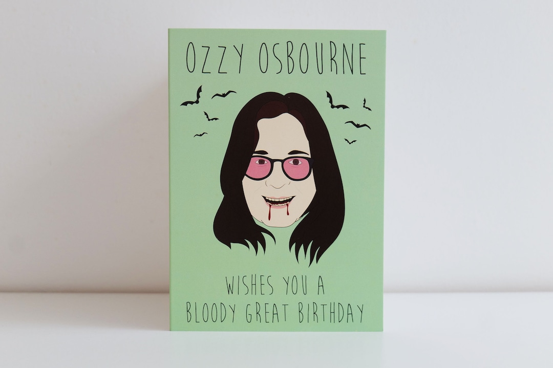 Ozzy Osbourne Black Sabbath Birthday Card - Etsy