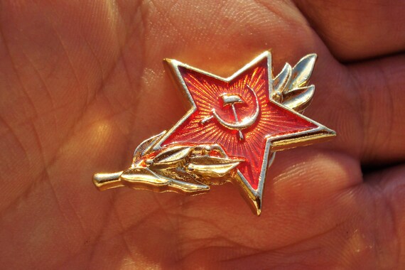 Red Army Star Soviet Army Uniform Badge Soviet Red Star Pin Red Star ...