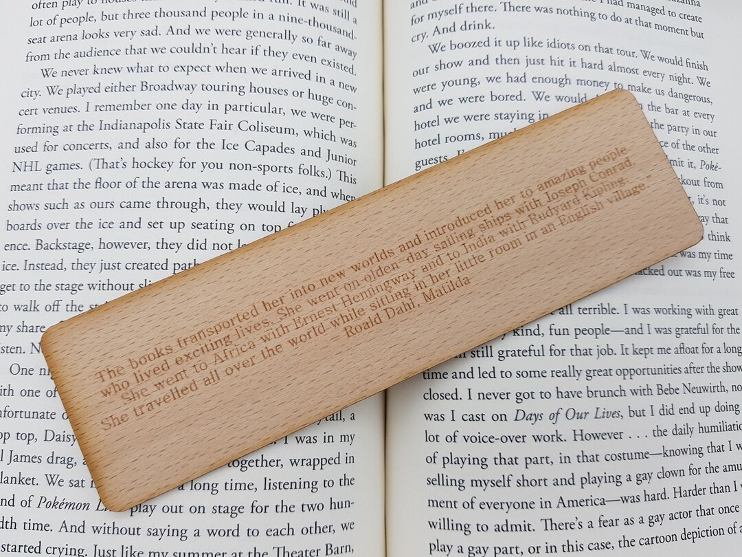 Roald Dahl Matilda Bookmark Wooden Bookmarks Laser - Etsy