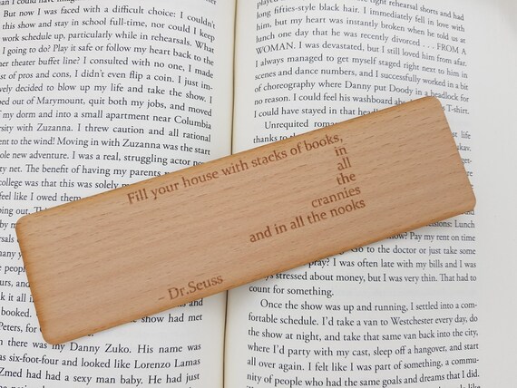Dr Seuss Quote Bookmark Wooden bookmarks Laser engraved | Etsy