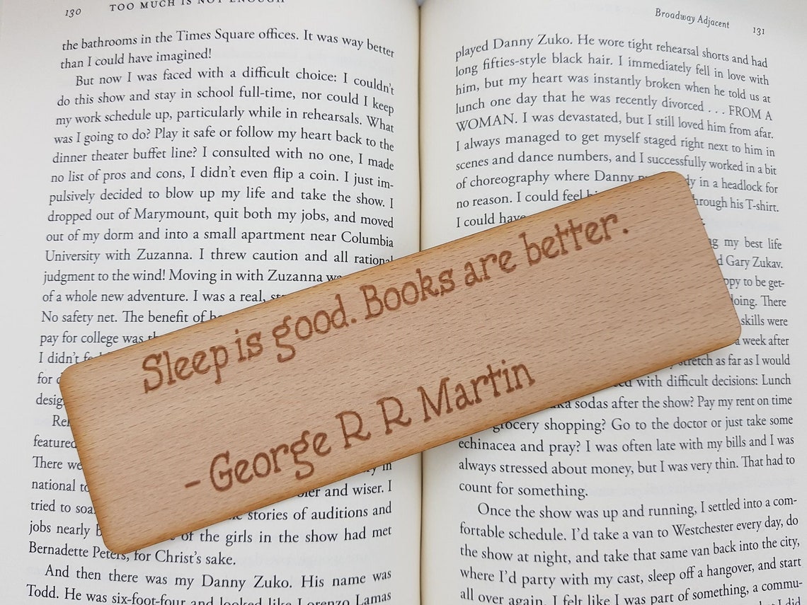 George R R Martin Bookmark Wooden Bookmarks Laser Engraved - Etsy